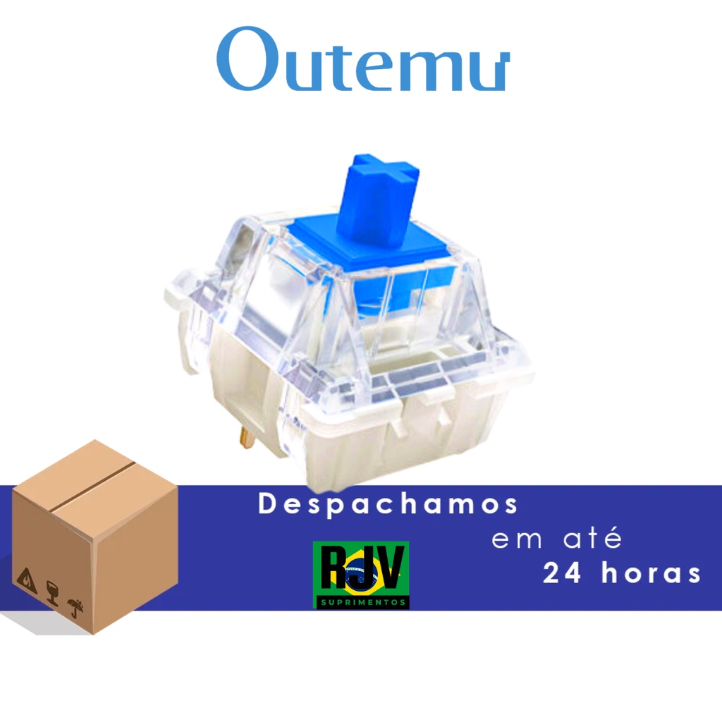 Switch Blue Outemu Botão Para Teclado Mecânico Switch Azul | Shopee Brasil