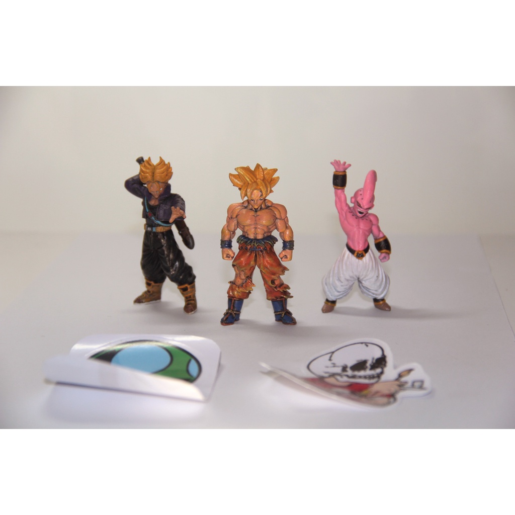 3 Miniaturas Dragon Ball - Goku/ Trunks / Majin Boo | Shopee Brasil