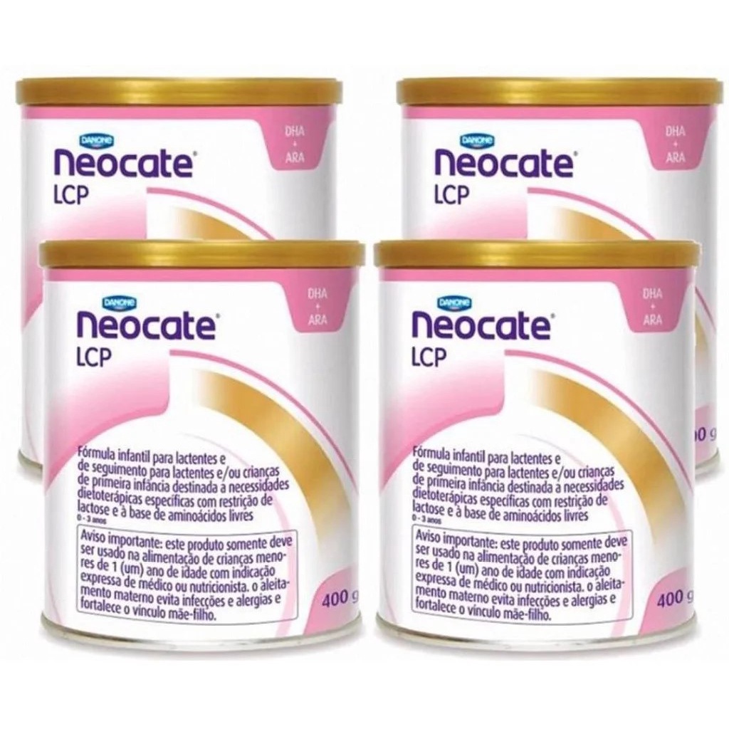 Neocate LCP Fórmula Infantil em Pó Lata 400g - 4 Unidades | Shopee Brasil