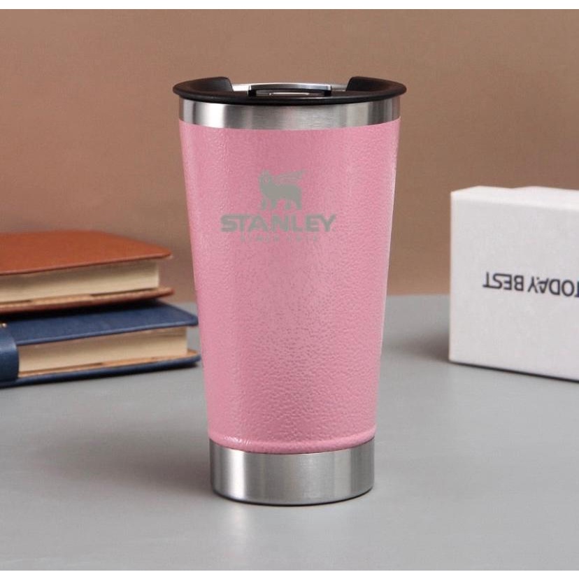 Copo Termico Stanley 473ml Rosa Claro Com Tampa e Abridor | Shopee Brasil