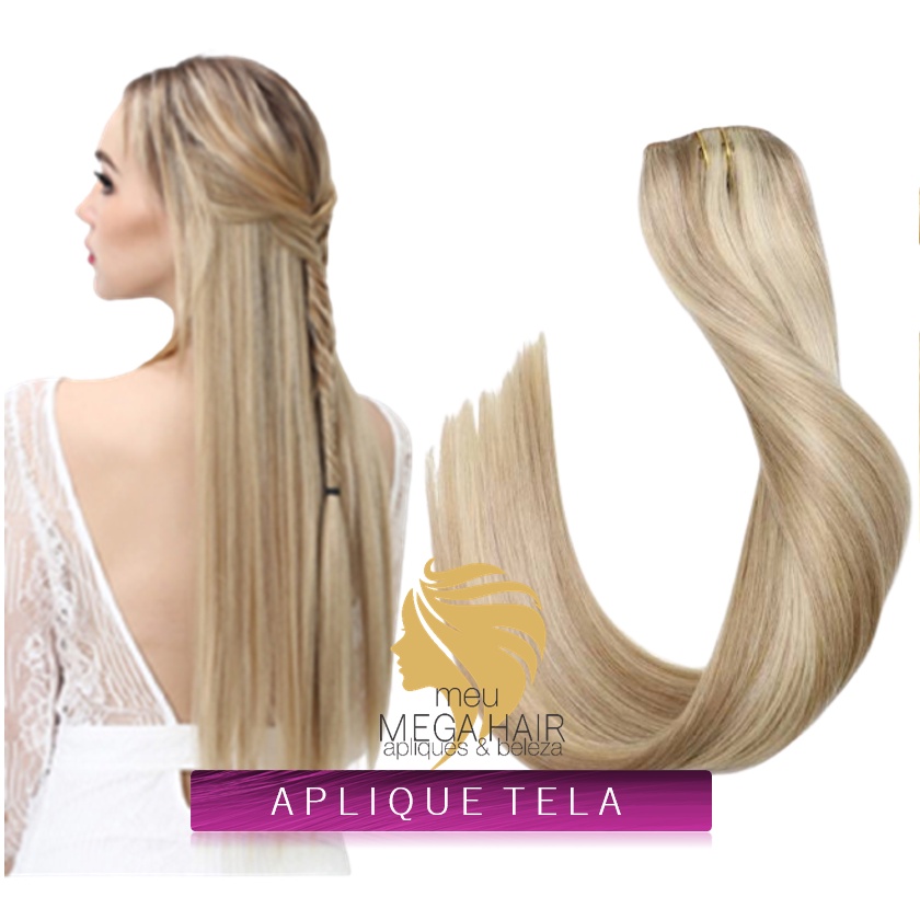 Cabelo 8 Telas Orgânico 70cm 270grs Cor 613# Liso Loiro Mega | Shopee ...