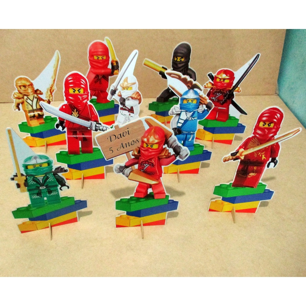 Kit 10 Display de Festa Ninjago Lego de 15 a 18 cm decoração centro de ...