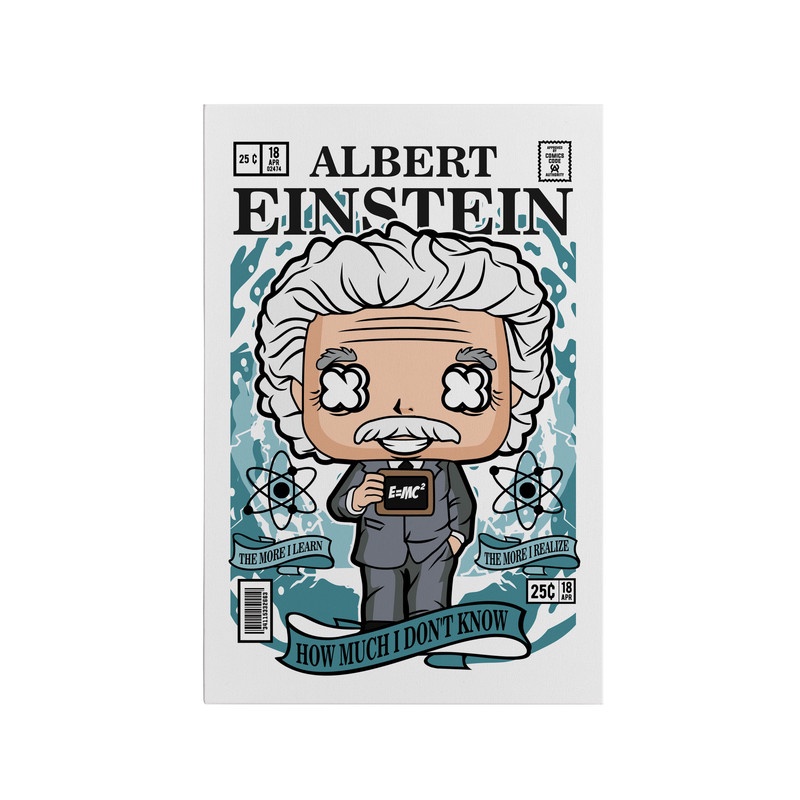 Quadro Tela Canvas Albert Einstein Chibi Físico | Shopee Brasil
