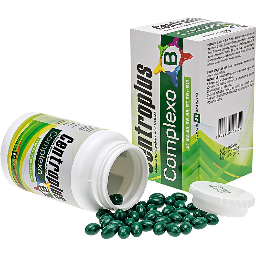 Suplemento Multivitamínico Centroplus complexo B 60 Cápsulas | Shopee Brasil
