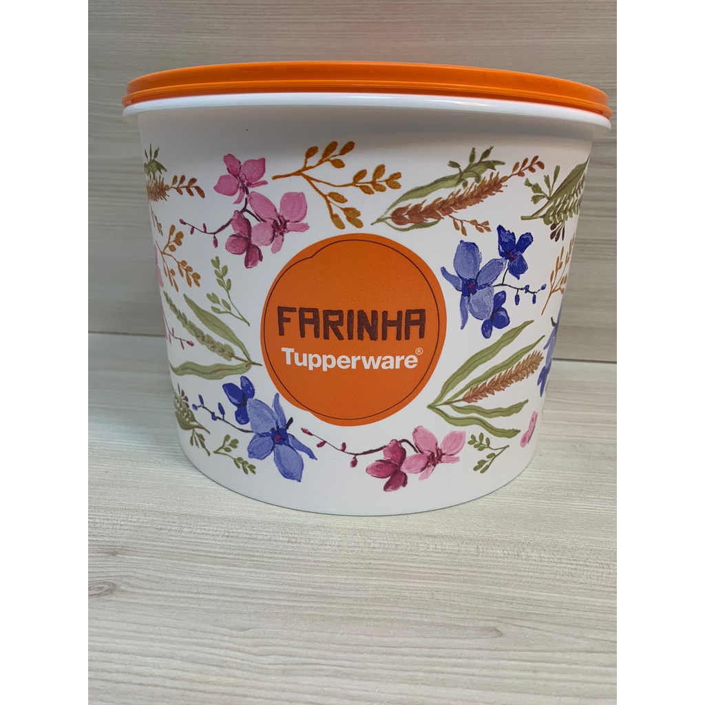 TUPPERWARE TUPPER CAIXA FARINHA FLORAL 3,8KG | Shopee Brasil