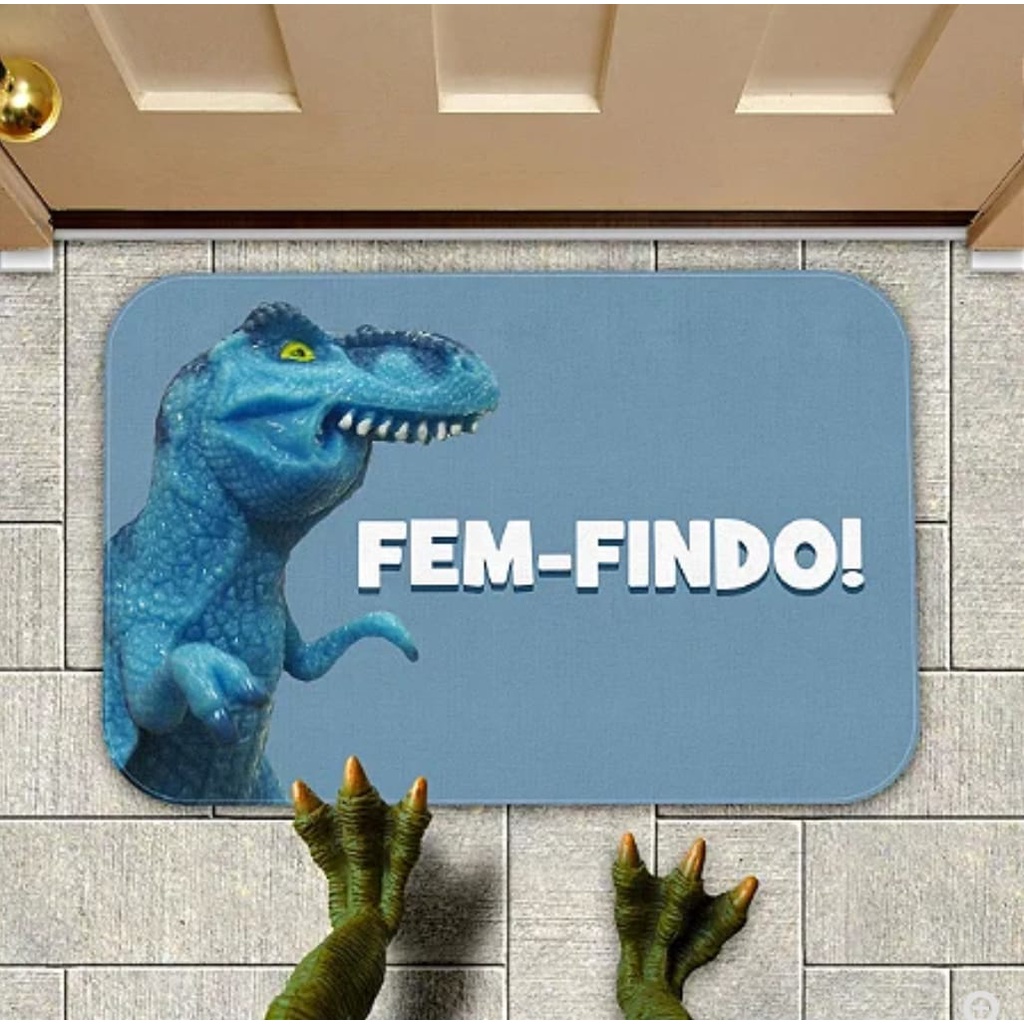 Tapete Meme Dinofauro Rex Fem-findo - Bem Vindo Capacho 60x40 | Shopee ...