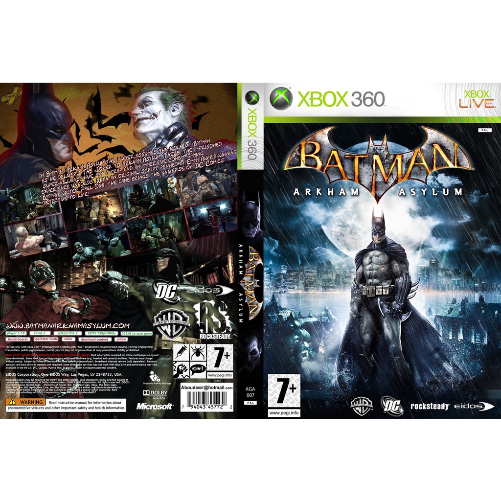 Batman arkham asylum P/ Xbox360 Desbloq(Jtag/Ltu/Lt/Rgh) | Shopee Brasil