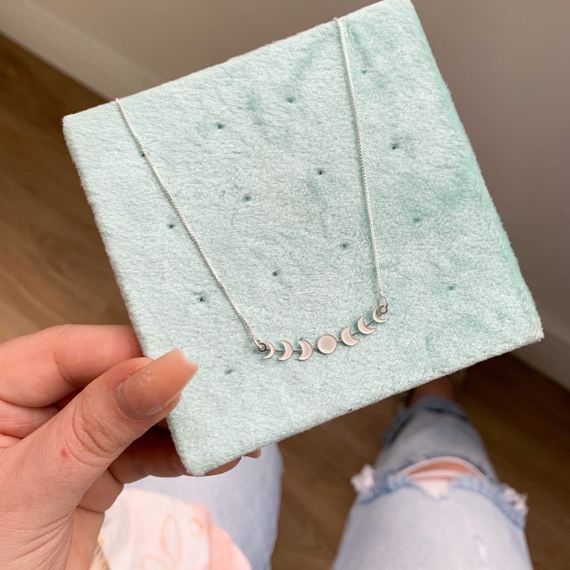 Colar Fases da Lua em Prata 925 Legítima | Shopee Brasil