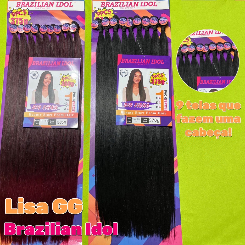 Lisa GG 75cm Brazilian Idol Bio Fibra Cabelo Liso na Tela 375g ...