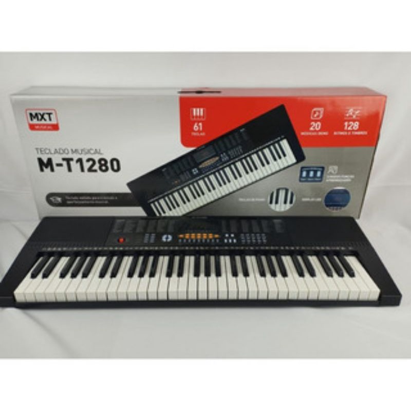 TECLADO MXT 128 TIMBRES E RITMOS M-T1280 PIANO ELETRONICO | Shopee Brasil