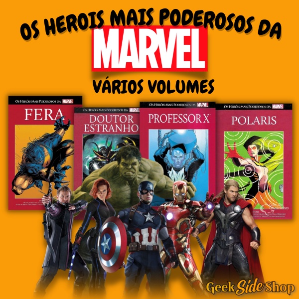 Os Herois Mais Poderosos da Marvel - vários volumes | Shopee Brasil