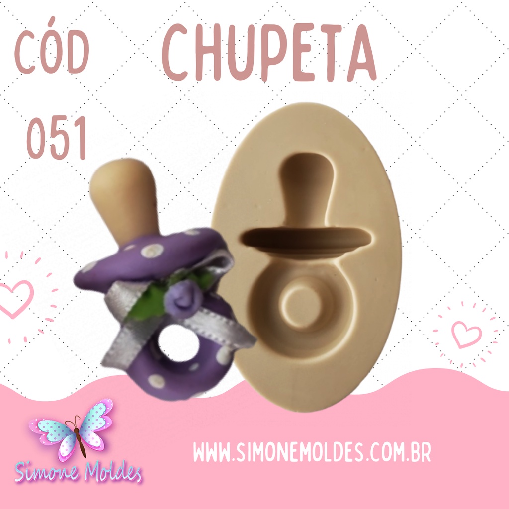 Molde de Silicone - chupeta Cód 051 | Shopee Brasil