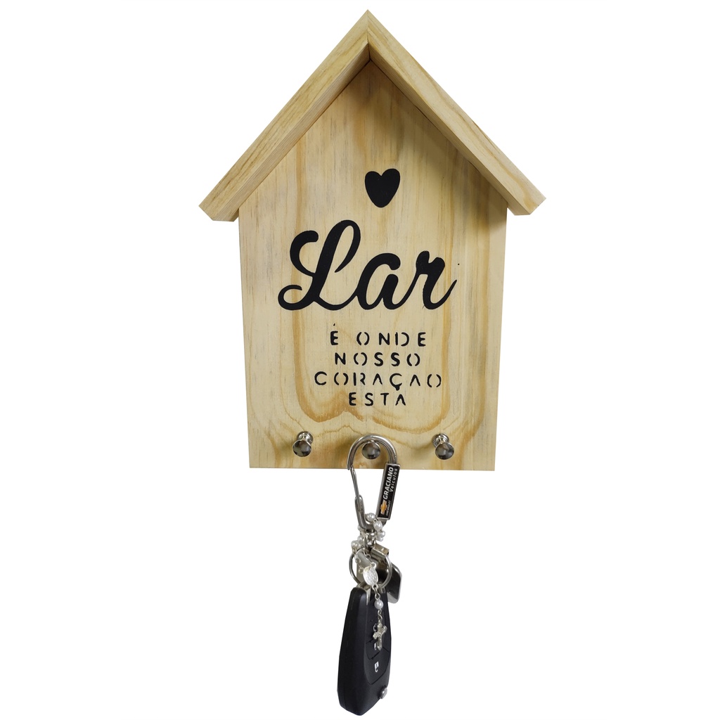 Porta Chaves Casinha Decorativo Organizador Moderno Madeira Pinus | Shopee Brasil