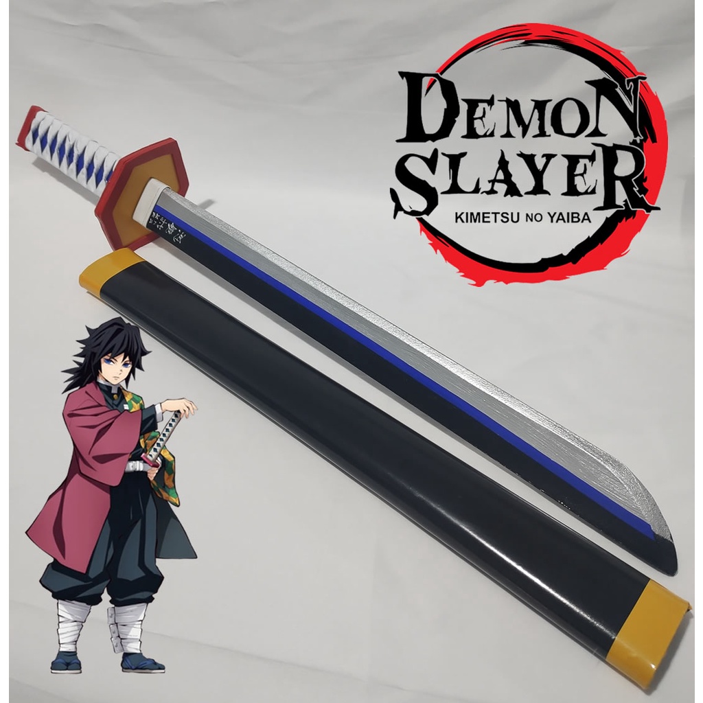 Espada Tomioka Demon Slayer em madeira | Shopee Brasil