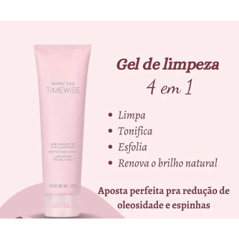 Gel de limpeza 4 em 1 timewise 3d marykay | Shopee Brasil