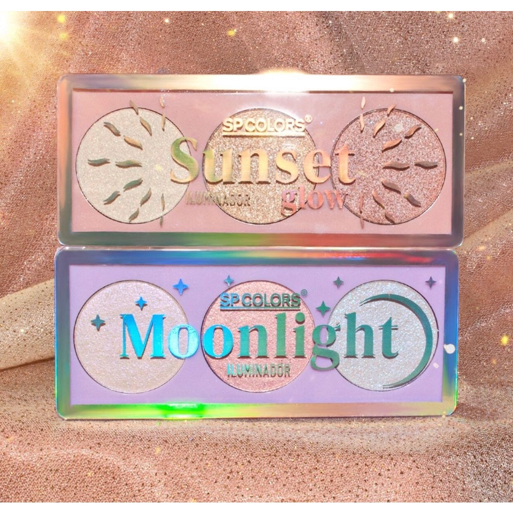 Paleta de Iluminadores Sp colors Sunset e Moonlight | Shopee Brasil