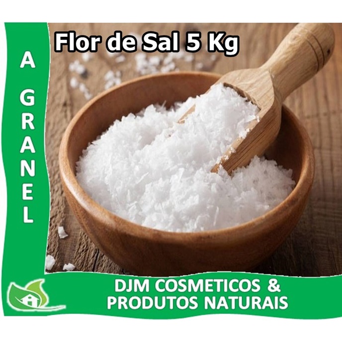 Flor de Sal Mossoró 5 Kg com Laudo | Shopee Brasil