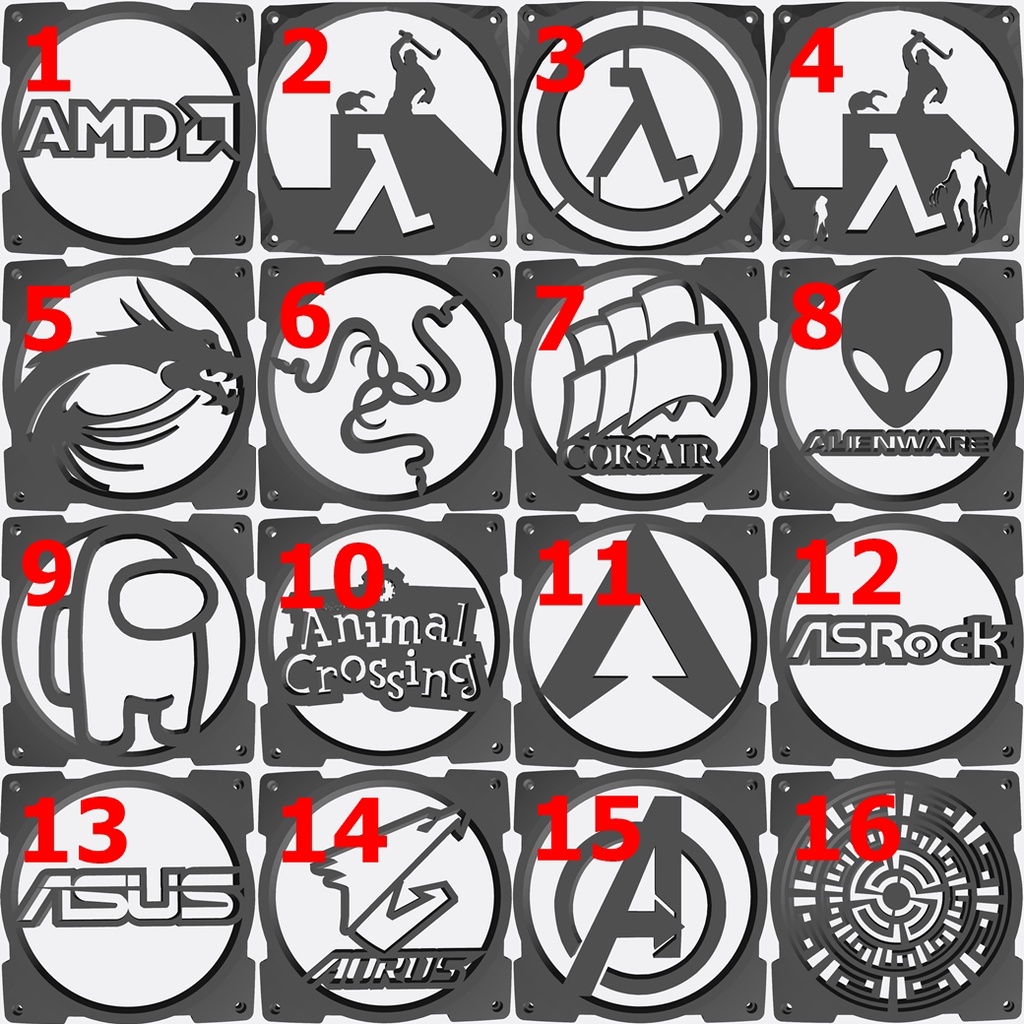 Grade Fan / Fan Grill / cover 140mm 64 MODELOS A SUA ESCOLHA | Shopee ...