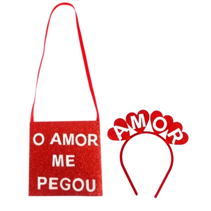 Fantasia Casal De Carnaval Plaquinha E Tiara O Amor Me Pegou | Shopee ...