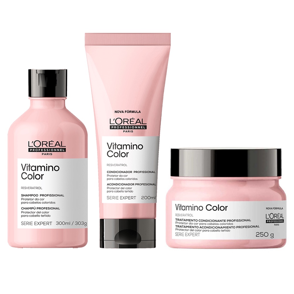 Loreal Kit Vitamino Color Resveratrol Trio Pequeno | Shopee Brasil