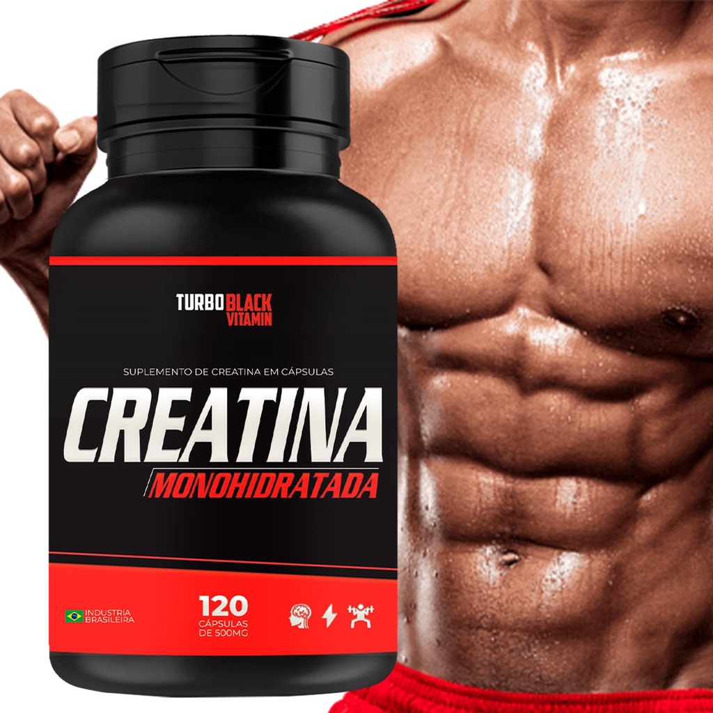 Creatina Monohidratada Original 120 cápsulas Ganho de Força e Energia ...