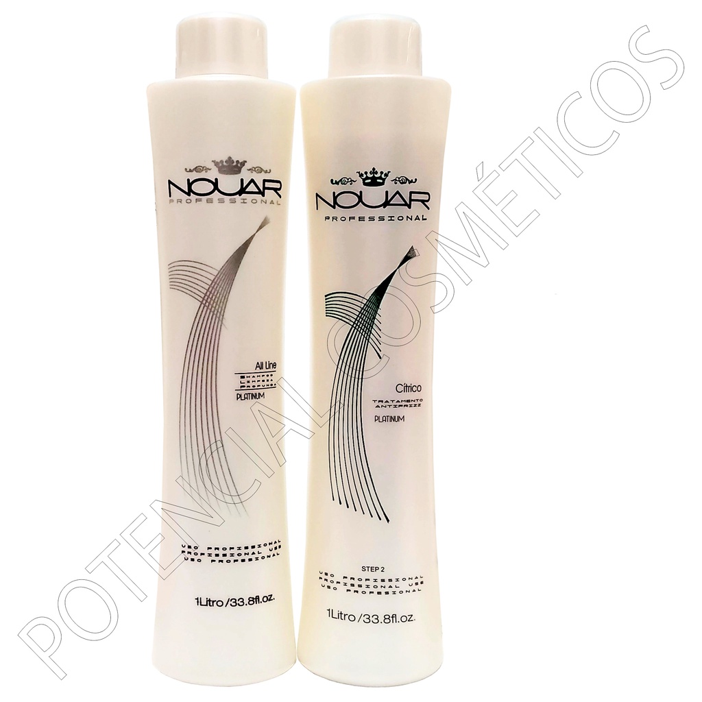 KIT NOUAR CÍTRICO PLATINUM TRATAMENTO ANTIFRIZZ 1L | Shopee Brasil
