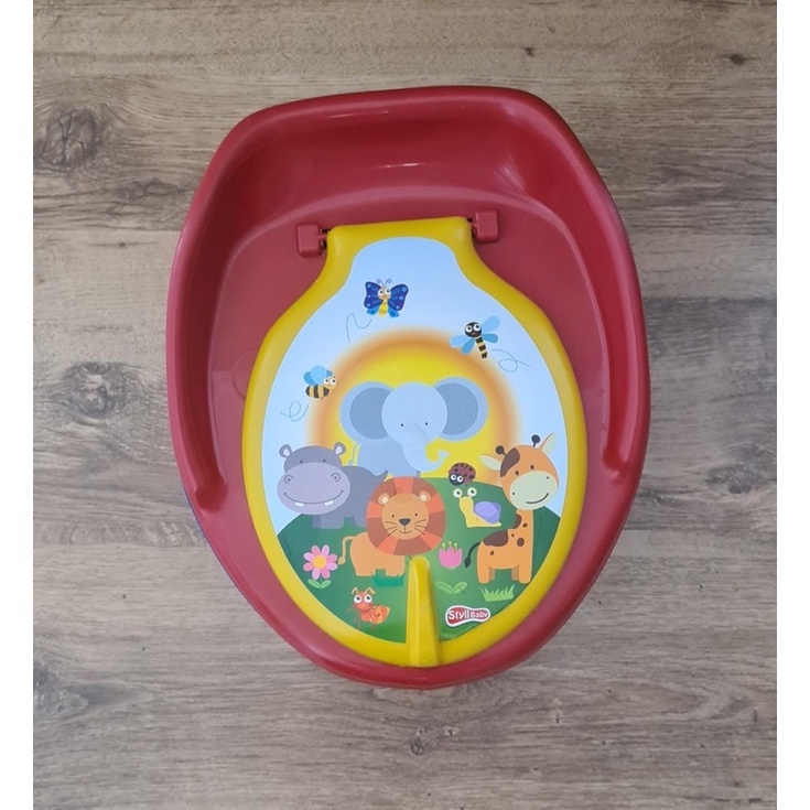 Troninho Penico Pinico Infantil Comum Azul e Vermelho | Shopee Brasil