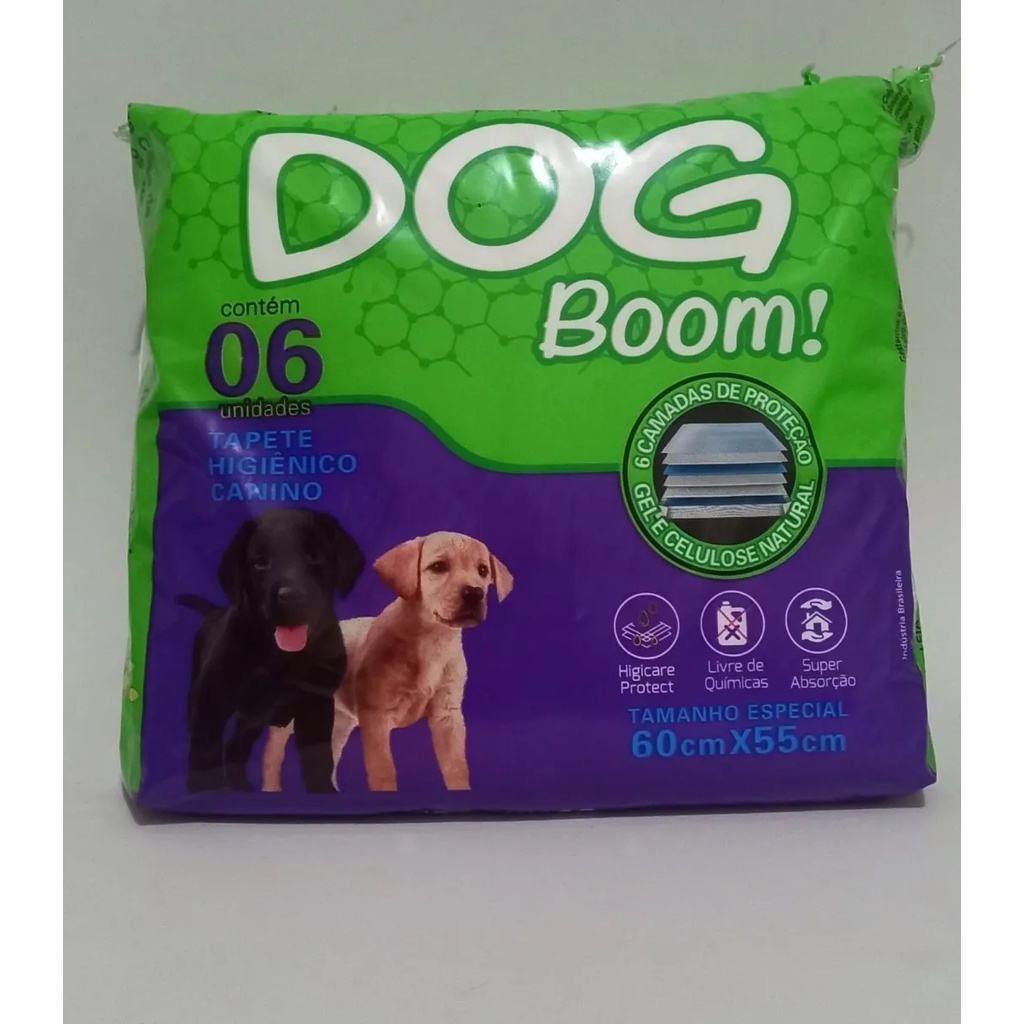 Tapete Higiênico para cães Dog Boom com 6 | Shopee Brasil