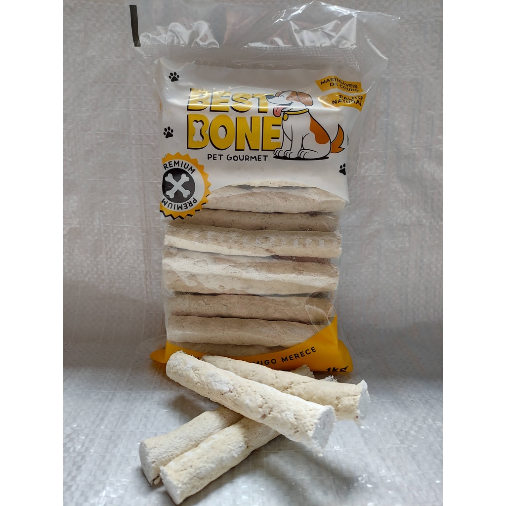 Petiscos Osso Palito de Couro para Cachorro Pet 1kg Best Bone - nº 20 ...