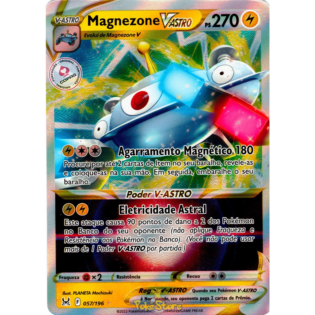 Carta Pokemon Magnezone V-Astro Português Card Original Copag Origem ...