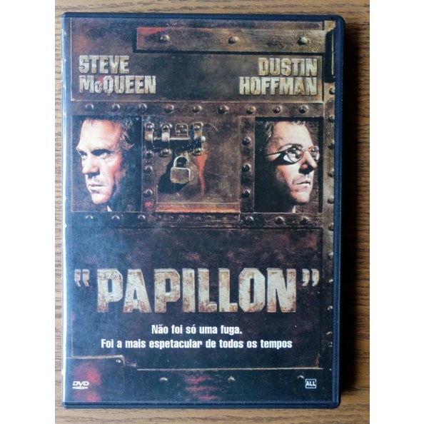 DVD Papillon - com Dustin Hoffman e Steve McQueen (Original) | Shopee Brasil