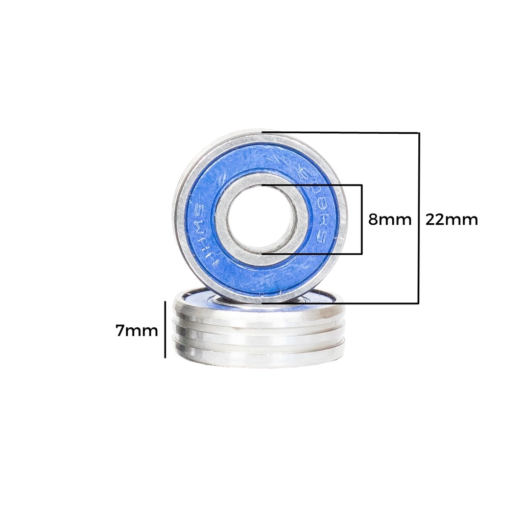 Kit com 10 Unidades de Rolamentos Abec 1 608RS HHMS Importados Com ...