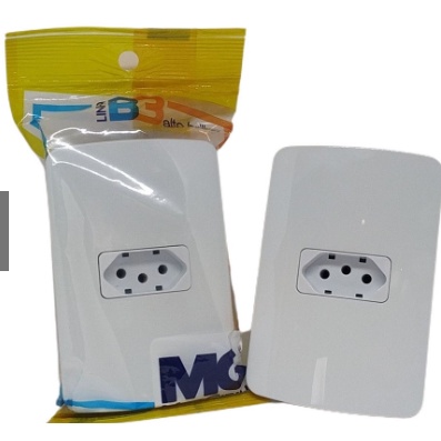 Conjunto Tomada 2P+T B3 4X2 10A (Caixa com 10 Unidades) | Shopee Brasil