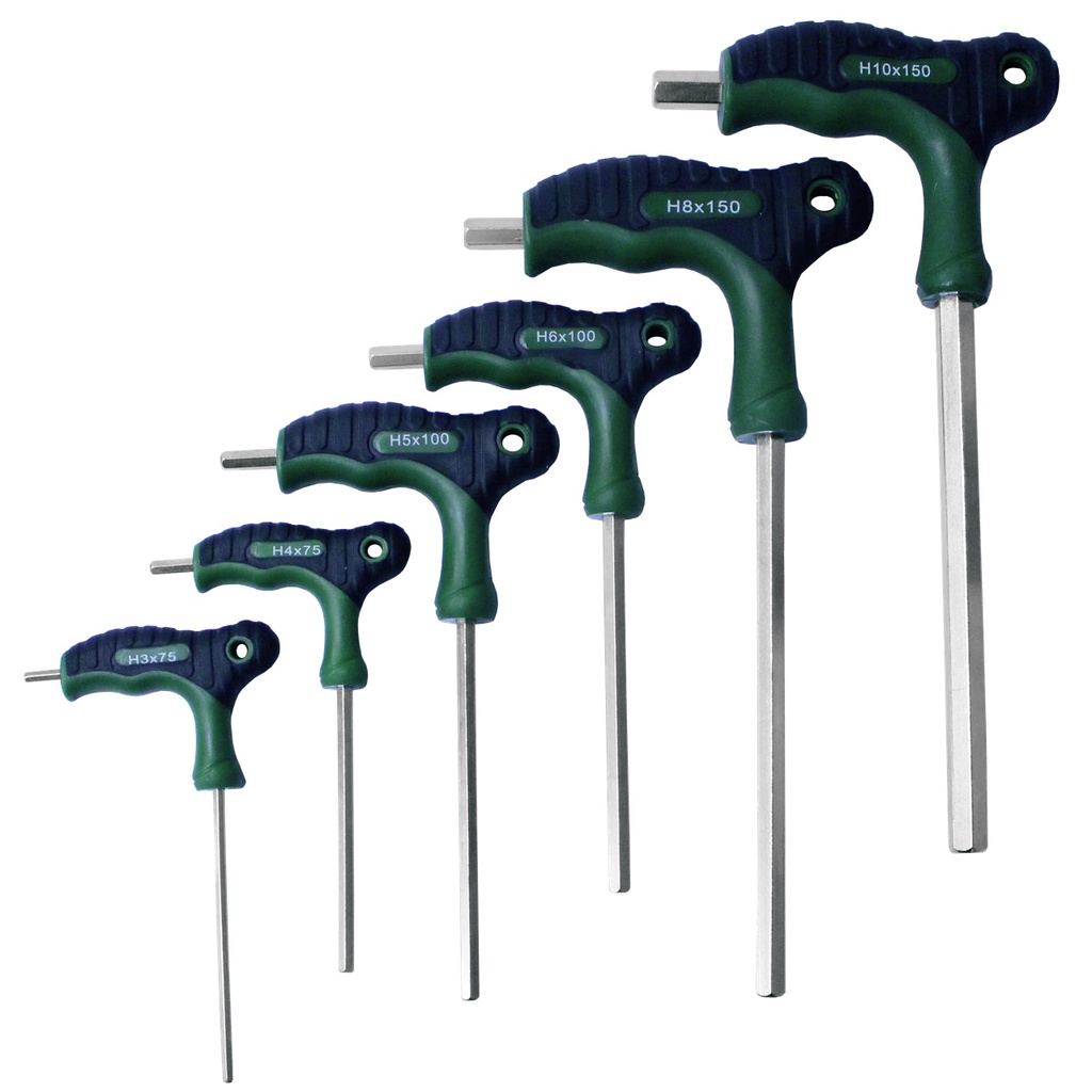 Kit Jogo De Chave Hexagonal Sextavada Allen Tipo T 90° Com 6 Peças ...