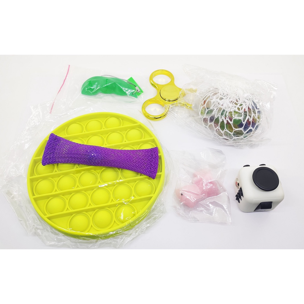 Kit Conjunto Brinquedos Sensorial Fidget Cubo Popit Fidget anti stress ...