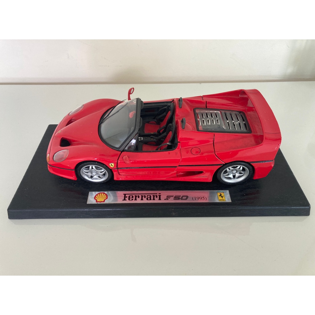 Miniatura Ferrari F50 1/18 Maisto Shell 1995 Na Base | Shopee Brasil