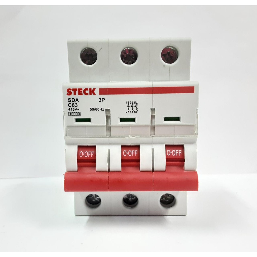 Disjuntor Steck Tripolar 63A Curva C SDA63C63 | Shopee Brasil