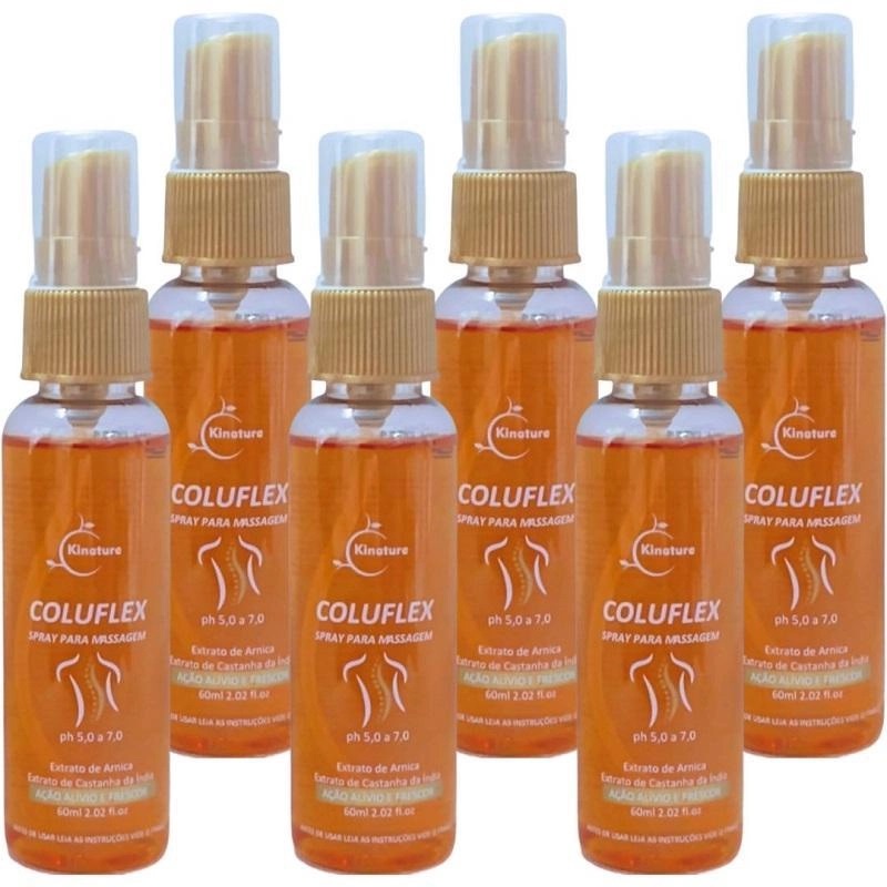 ColuFlex Colunax Spray para Massagem 60ml - ( 6 frascos ) | Shopee Brasil