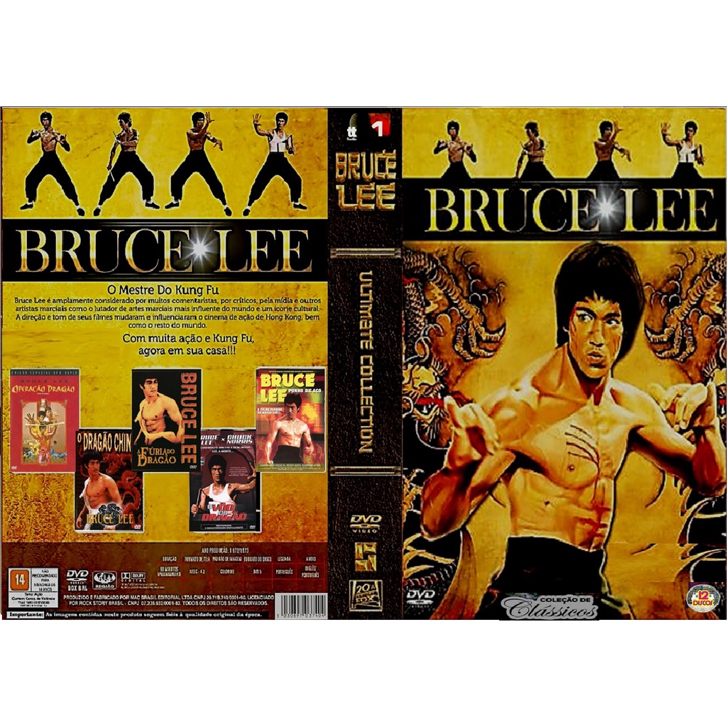 Dvd Box Filmes Coleção Bruce Lee Collection - Raríssimo (12dvds ...