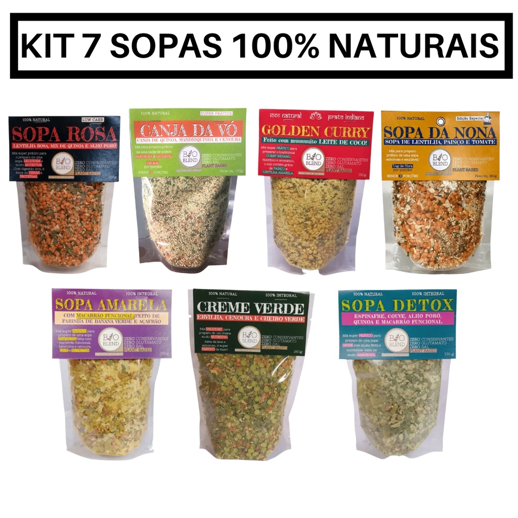 KIT 7 SOPAS NATURAIS | Shopee Brasil