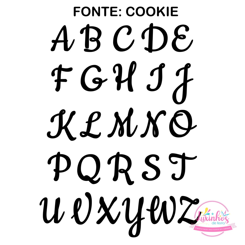 Alfabeto Letras Iniciais Nome - 4 Fontes Para Escolha – Aplique