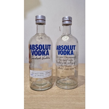 Garrafa de Absolut 750Ml e 1L Vazia | Shopee Brasil