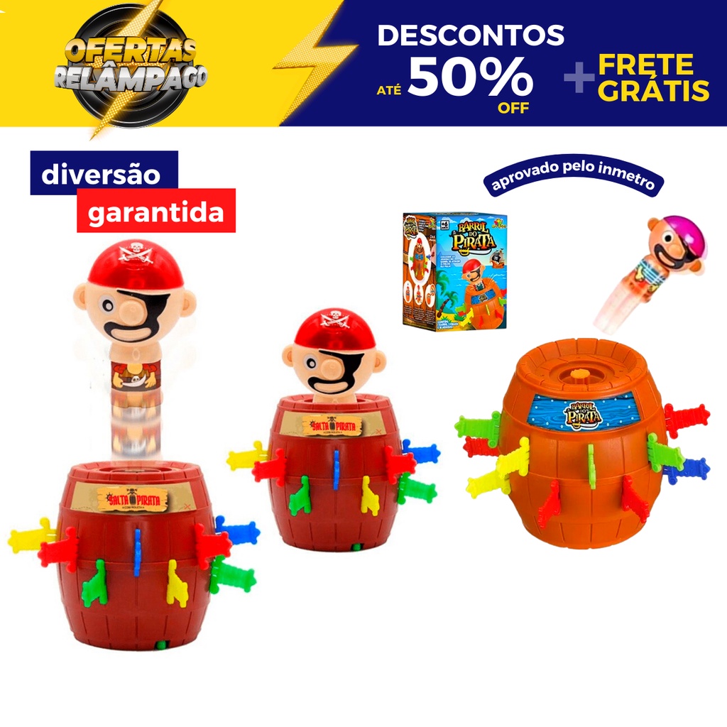 Jogo Pula Pirata Pequeno Brinquedo Jogo de Mesa Infantil | Shopee Brasil