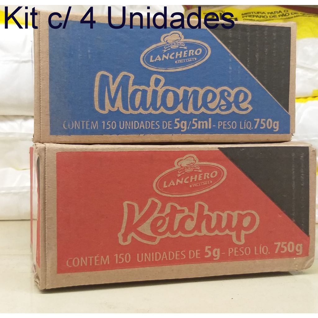 Ketchup Lanchero e Maionese Lanchero Kit c/ 4 Unidades 2 Ketchup + 2 ...