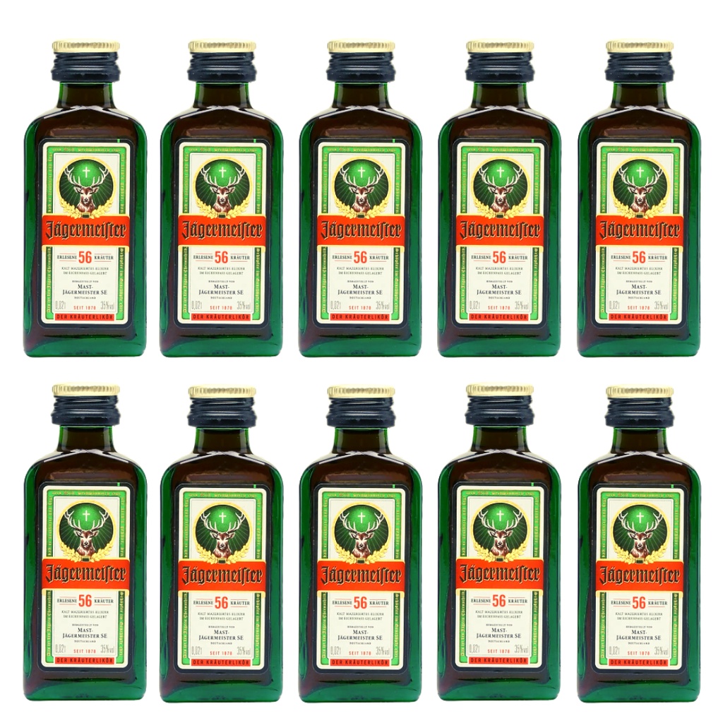 Combo 10 Mini Licor Jagermeister 20 ml | Shopee Brasil
