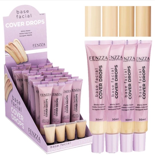 FZ35021 BASE FACIAL COVER DROPS EFEITO MATTE - FENZZA | Shopee Brasil