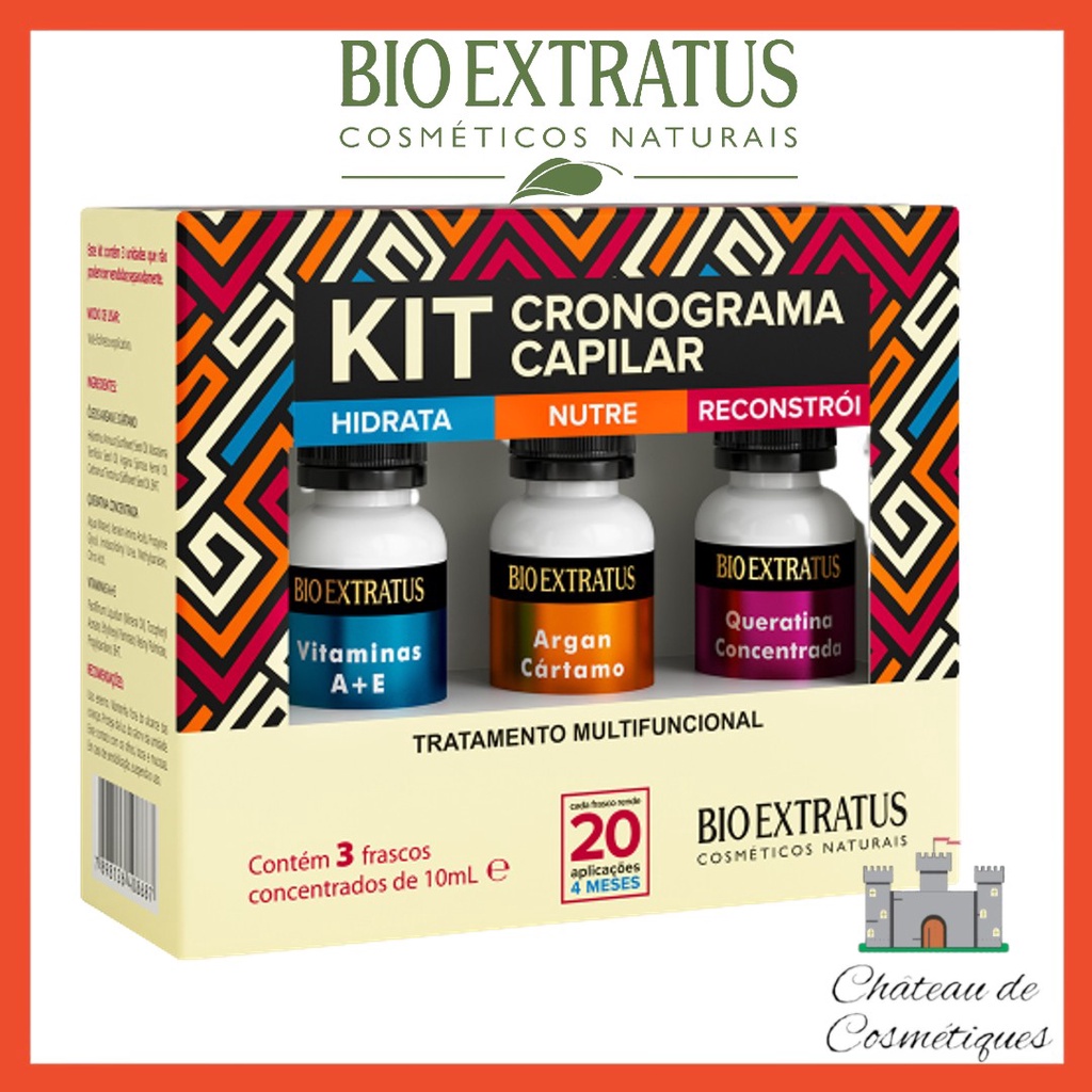 Kit Cronograma Capilar Bio Extratus Tratamento Multifuncional com 3 ...