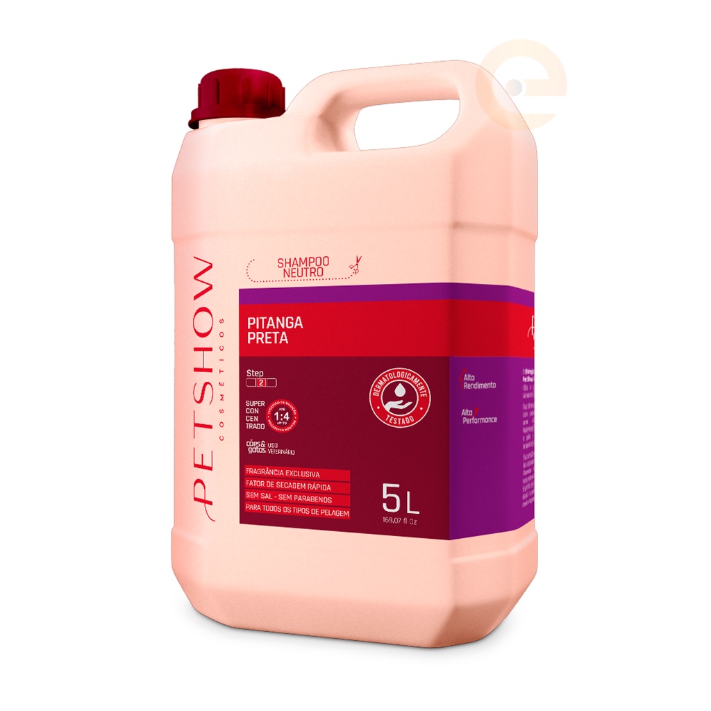 Shampoo Neutro Pitanga Preta 5 Litros Pet Show | Shopee Brasil