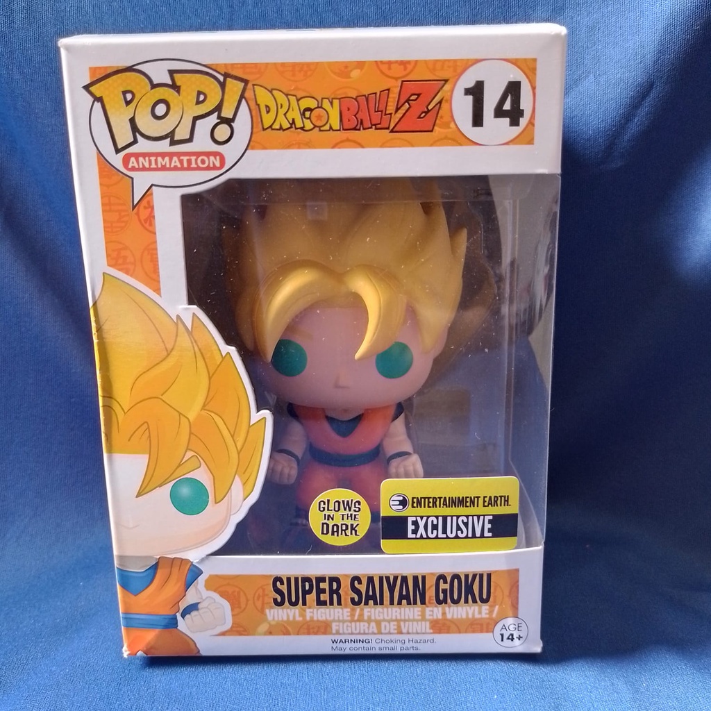 Funko Pop Dragon Ball Z . Super Saiyan Goku #14 EE exclusive Glow ...