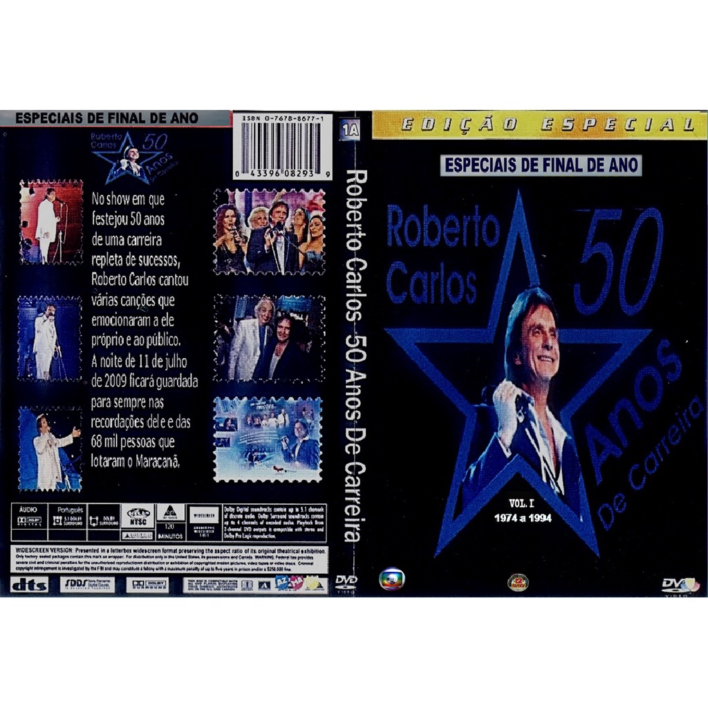 Dvd Box Show Roberto Carlos Especiais Final De Ano Vol.1 (12dvd ...